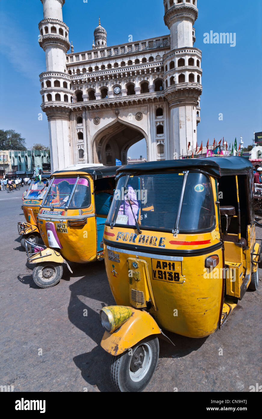 Autorickshaws near Charminar Hyderabad Andhra Pradesh India Stock Photo ...