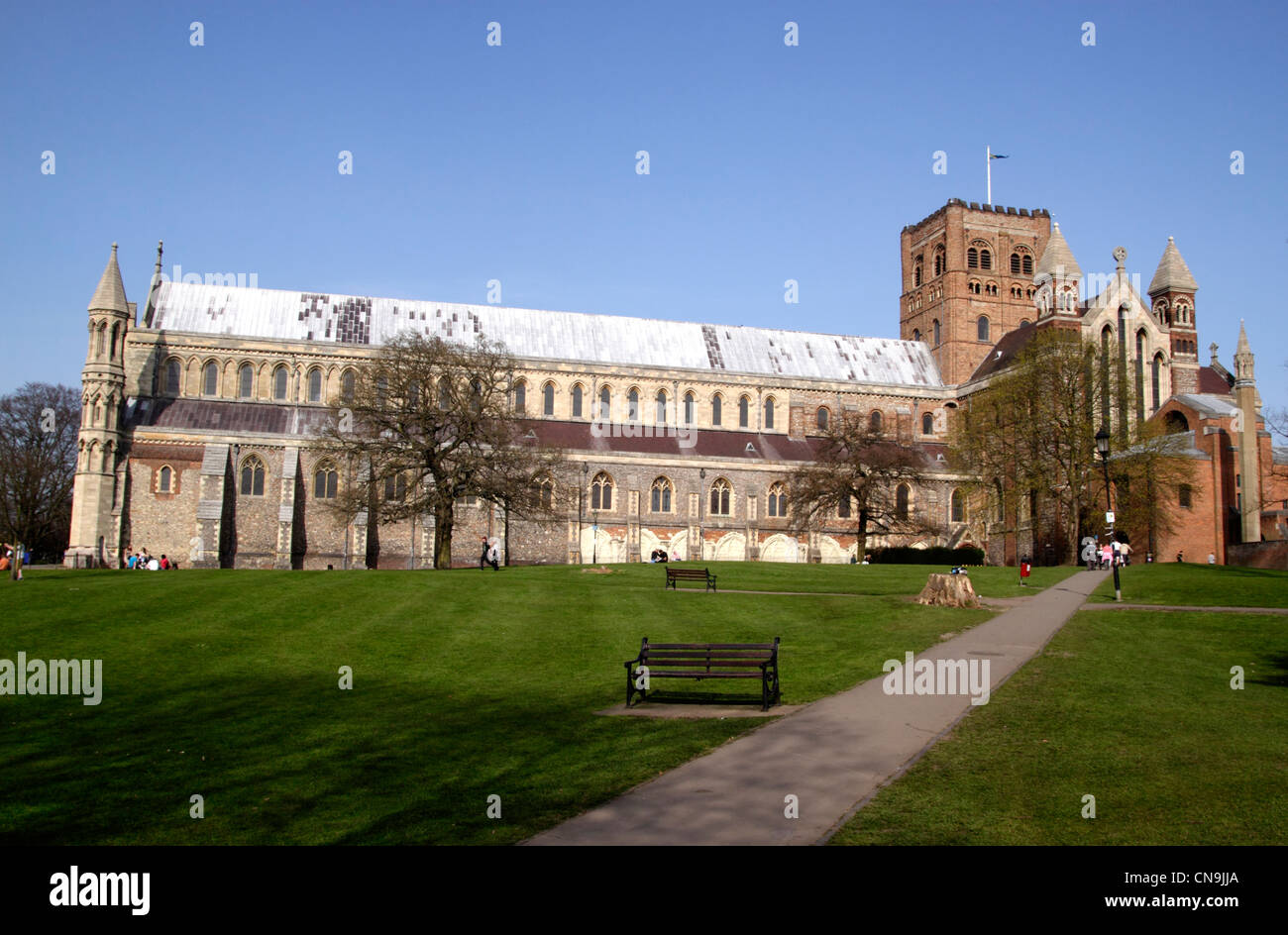 St Albans Cathedral Hertfordshire Stock Photo - Alamy
