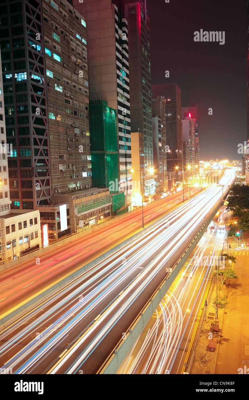downtown city night Stock Photo - Alamy