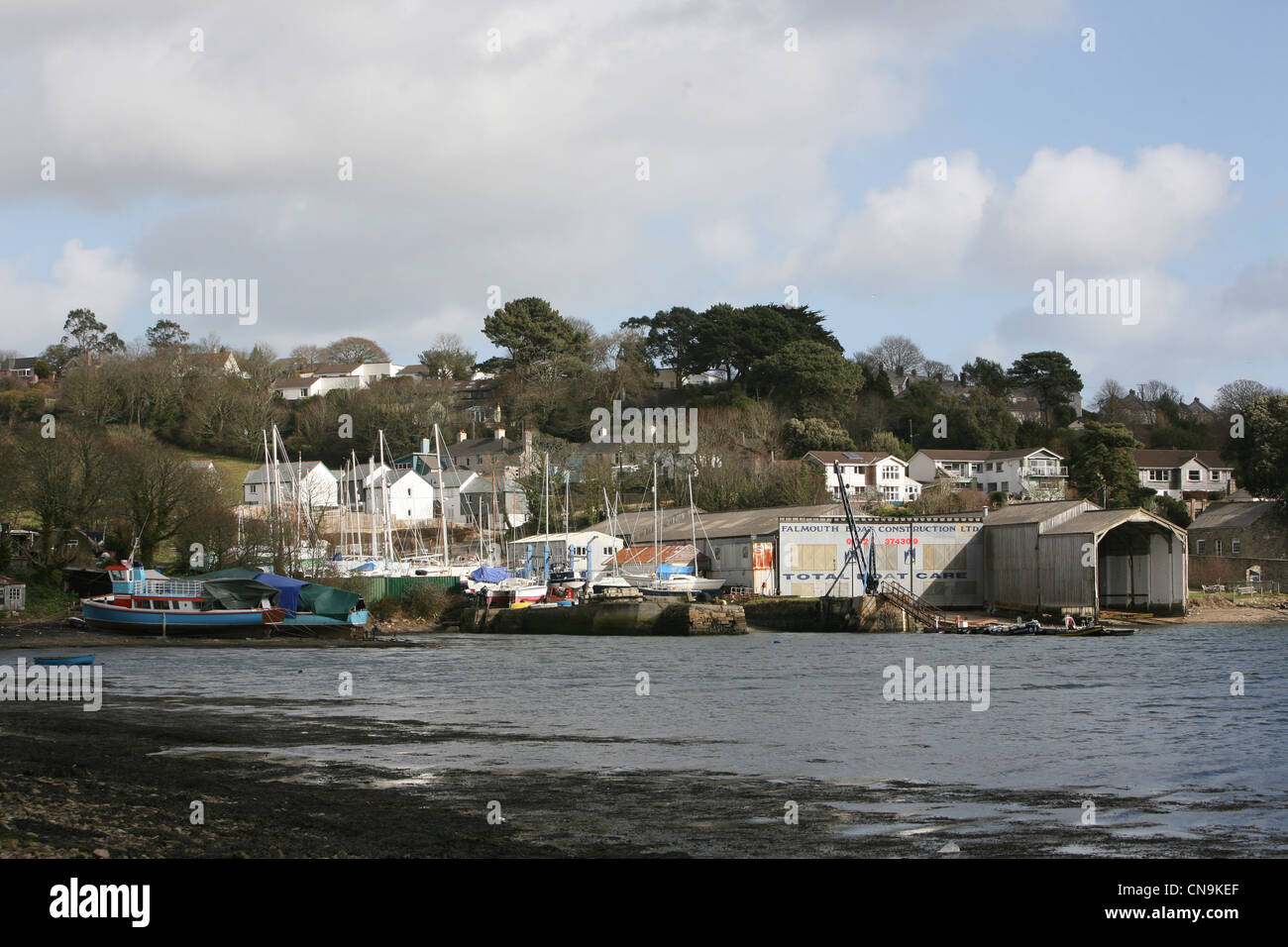 Flushing opposite Falmouth Cornwall England Stock Photo - Alamy