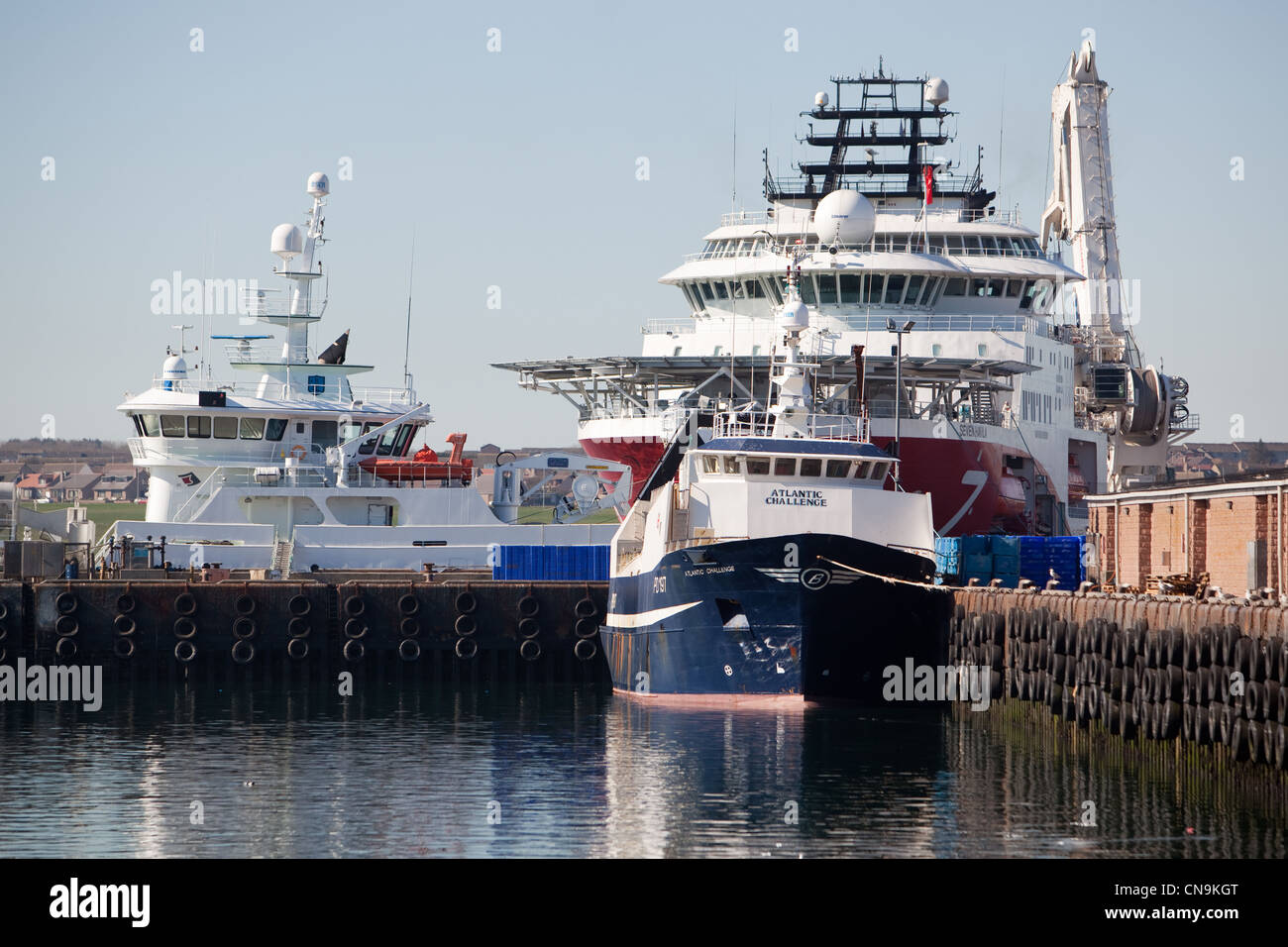 Shipping at the port of Peterhead. N.E. Scotland UK Stock Photo - Alamy