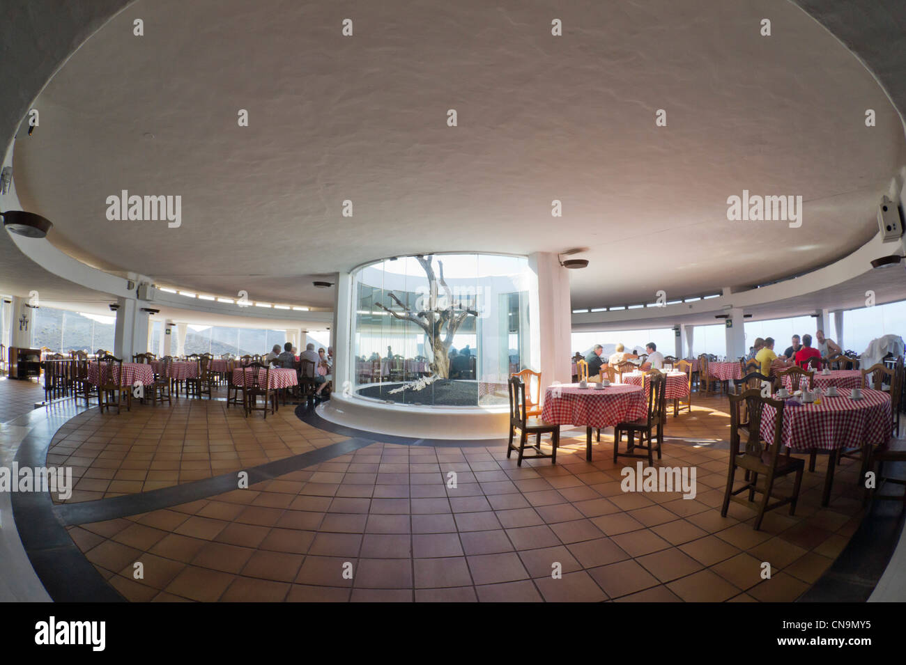 Restaurant timanfaya national park lanzarote hi-res stock photography ...