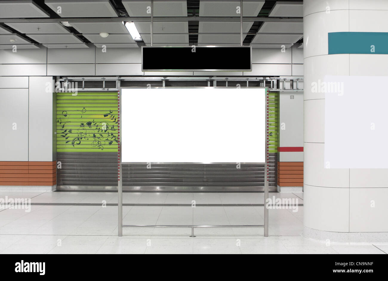 Billboard for advertisement use in a modern building Stock Photo - Alamy