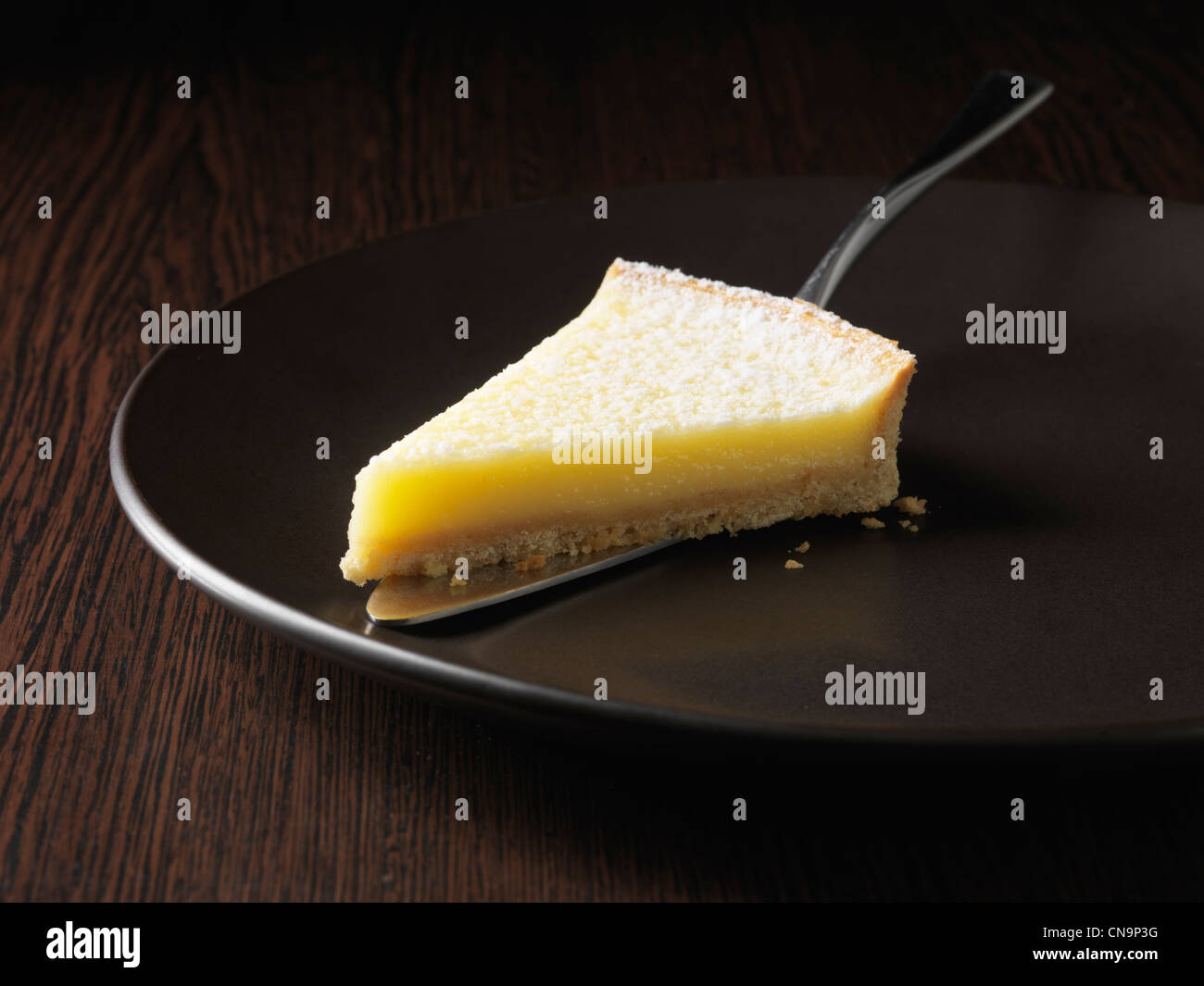 Plate of lemon tarte Stock Photo - Alamy