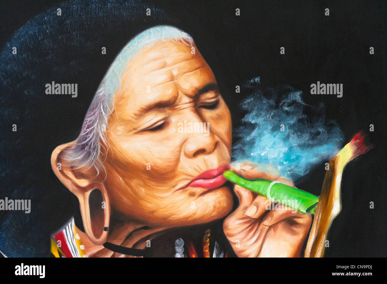 Cigarette Smoker Face