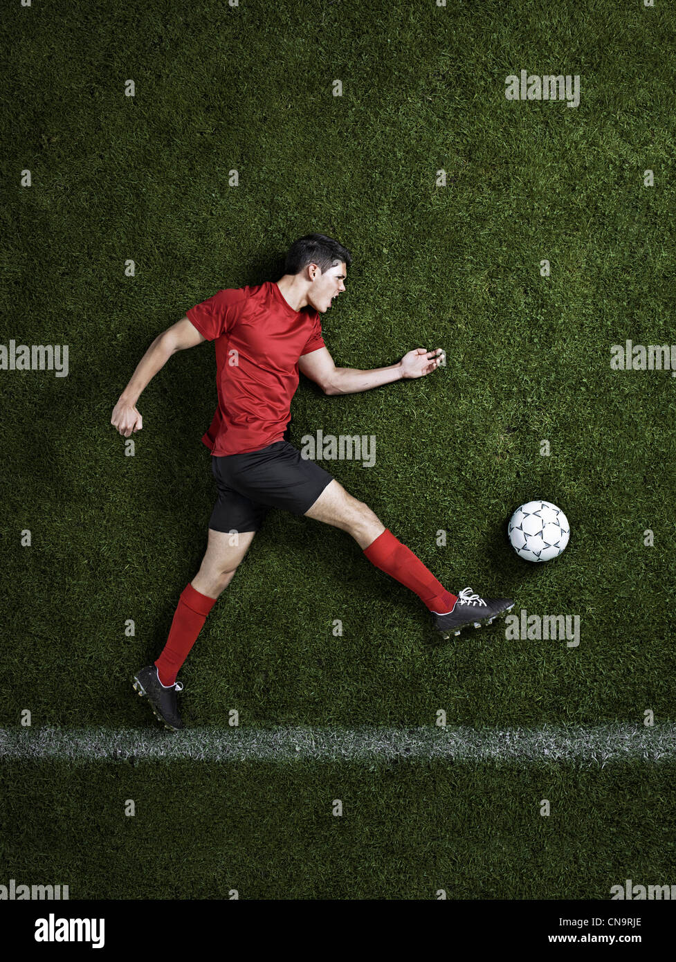 Football pitch above hi-res stock photography and images - Alamy