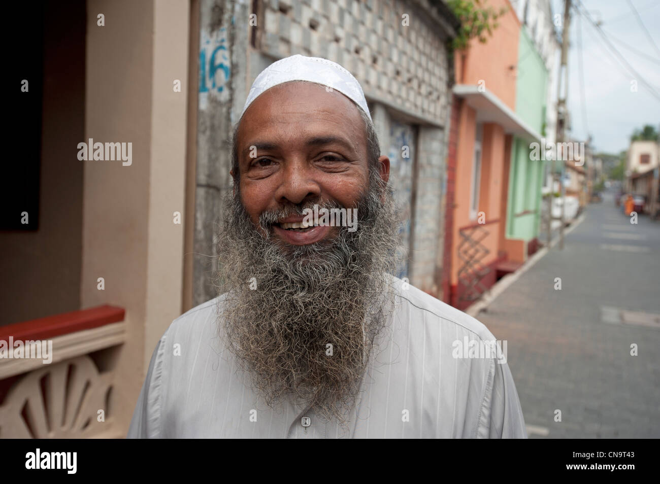 Smiling Muslim man Galle Fort Sri Lanka Stock Photo - Alamy