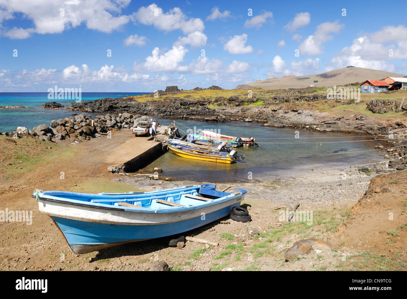 Chile, Easter Island (Rapa Nui), Hanga Ho'onu, La Perouse Bay and its ...