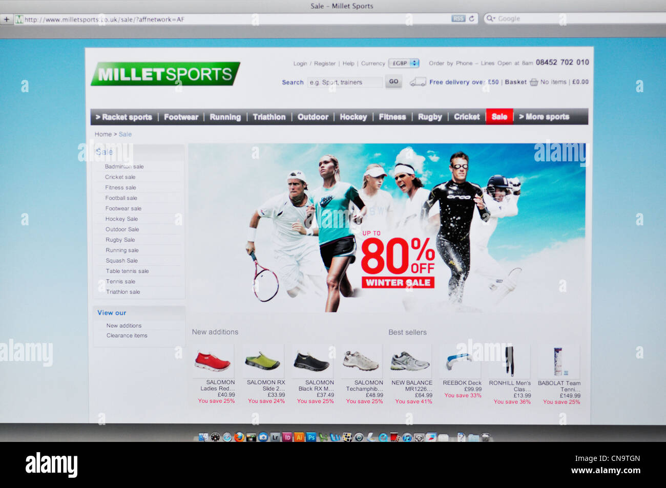 Millet Sports website Stock Photo - Alamy