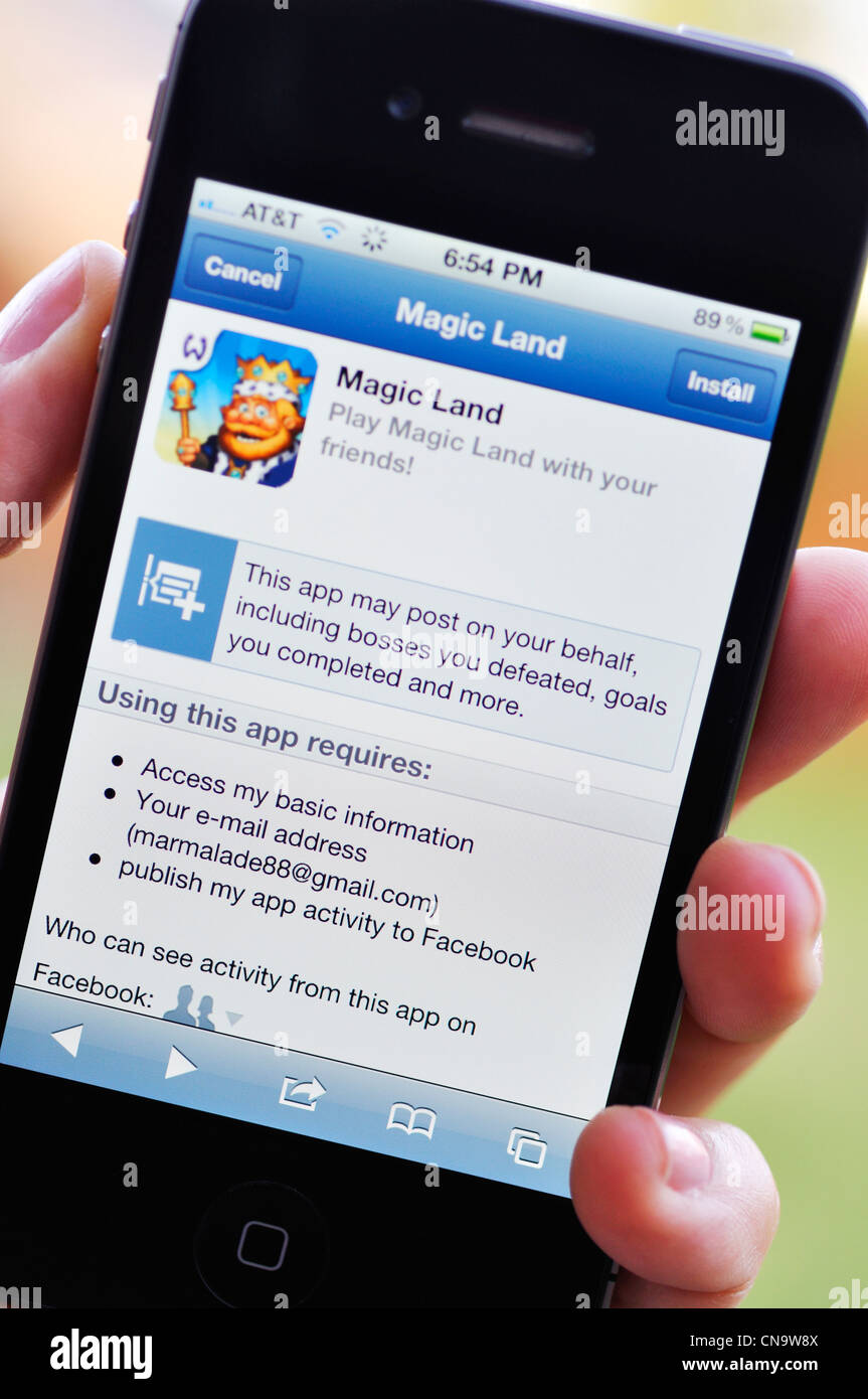 iPhone - Magic Land game app Stock Photo - Alamy
