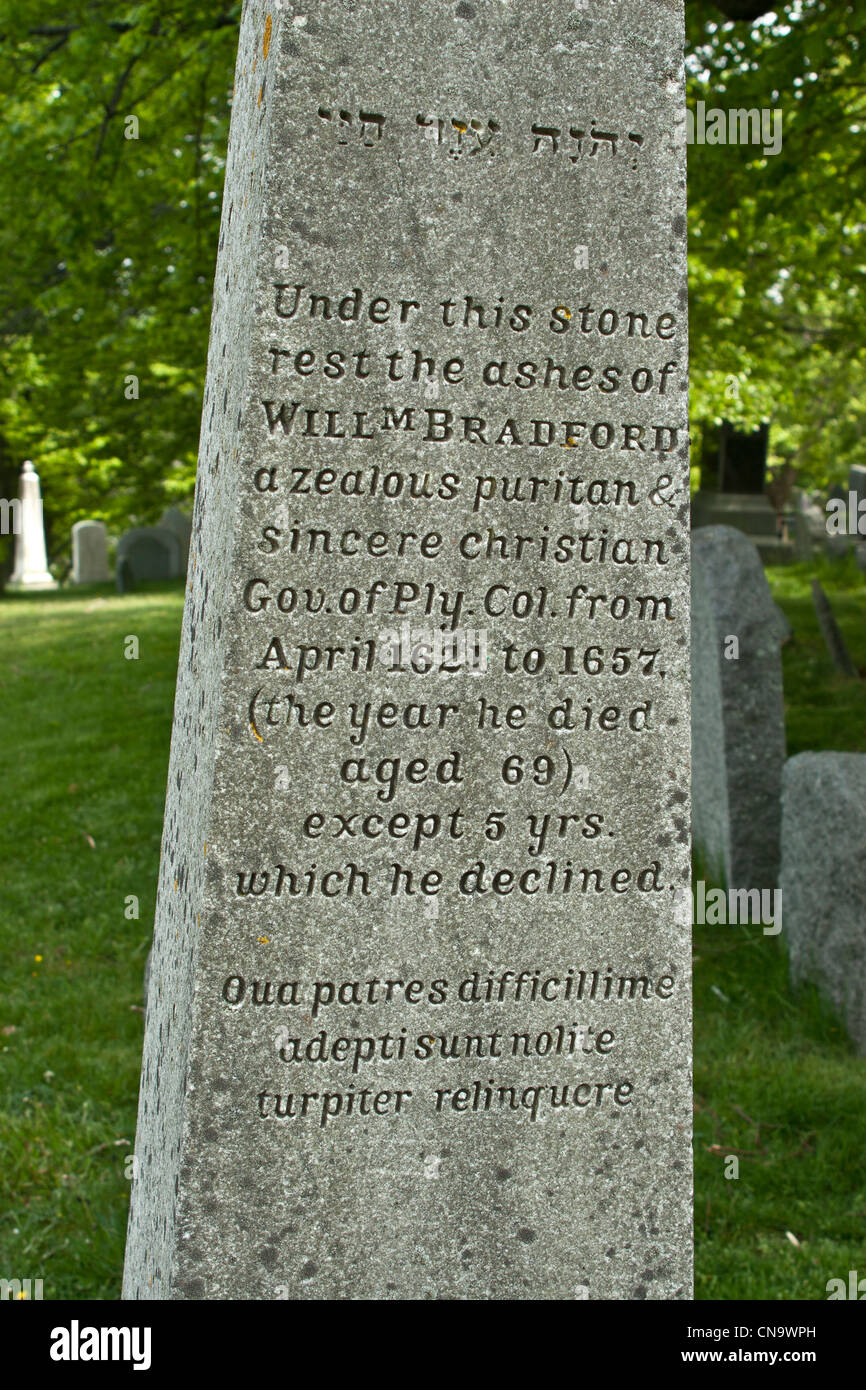 Plymouth Massachusetts, Burial Hill Cemetery. Burial place of most of ...