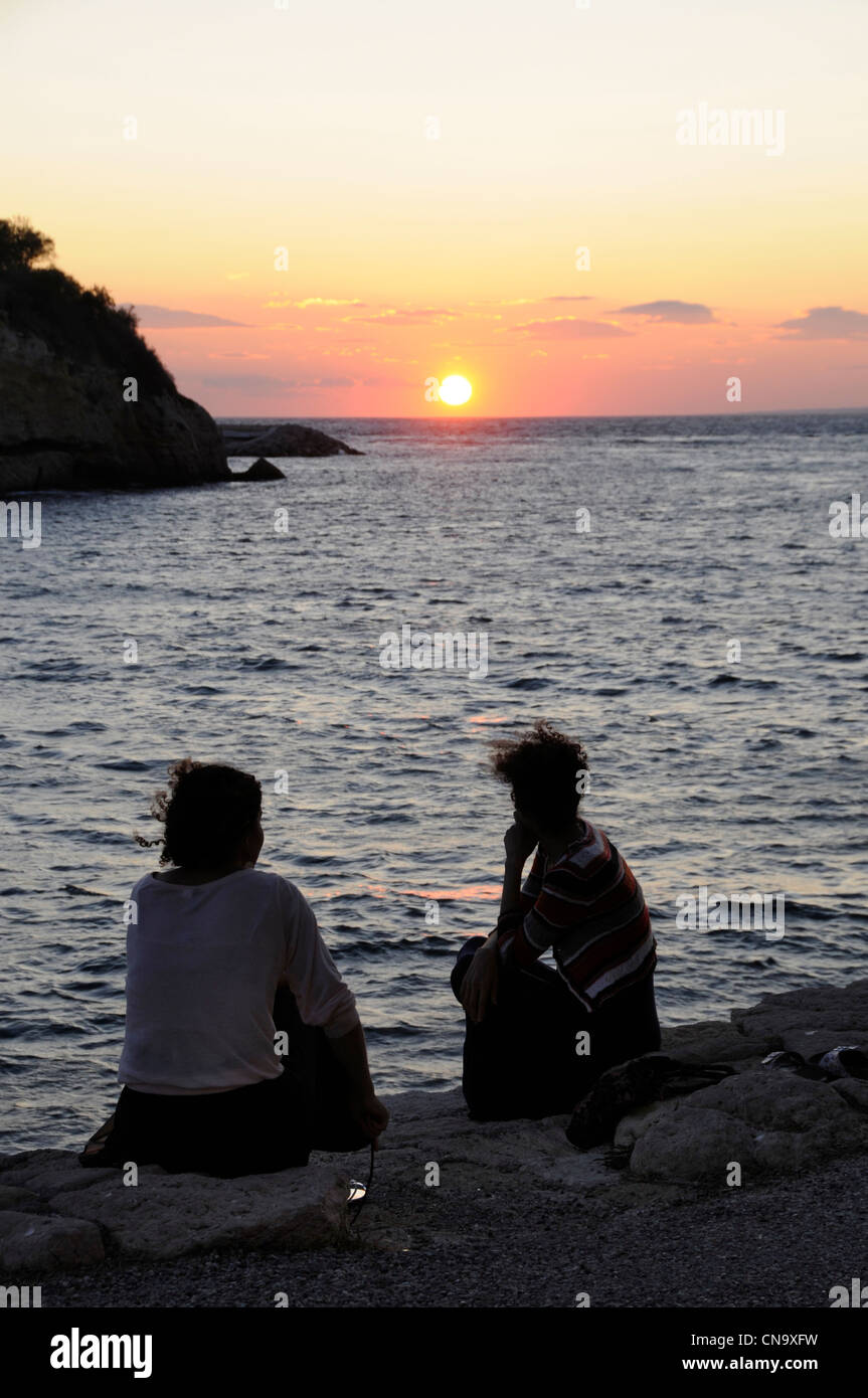Watching sunsetting hi-res stock photography and images - Alamy