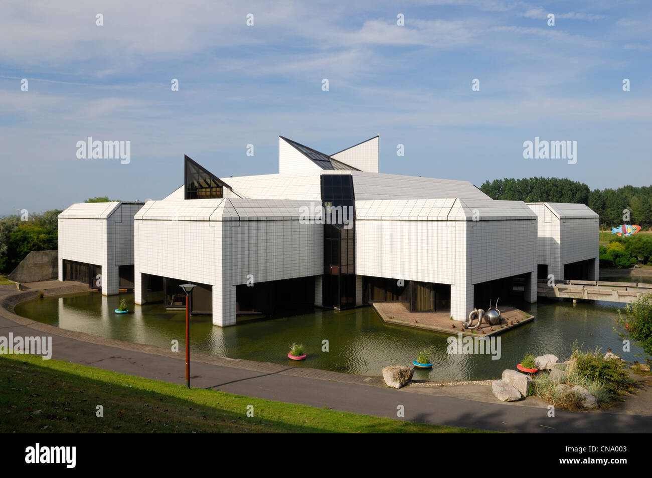 France, Nord, Dunkirk, modern building of Dunkerque LAAC, Lieu d'Art et ...