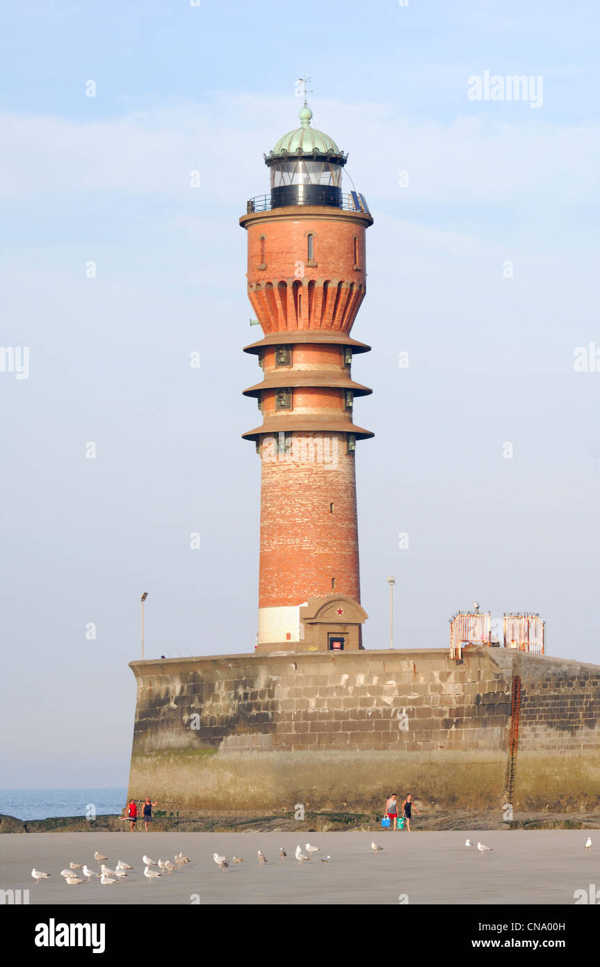 France, Nord, Dunkirk, lighthouse of St Pol so called Fire of St Pol ...