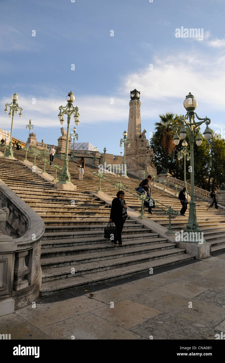 The monumental steps leading to the mainline railway station,Gare De ...