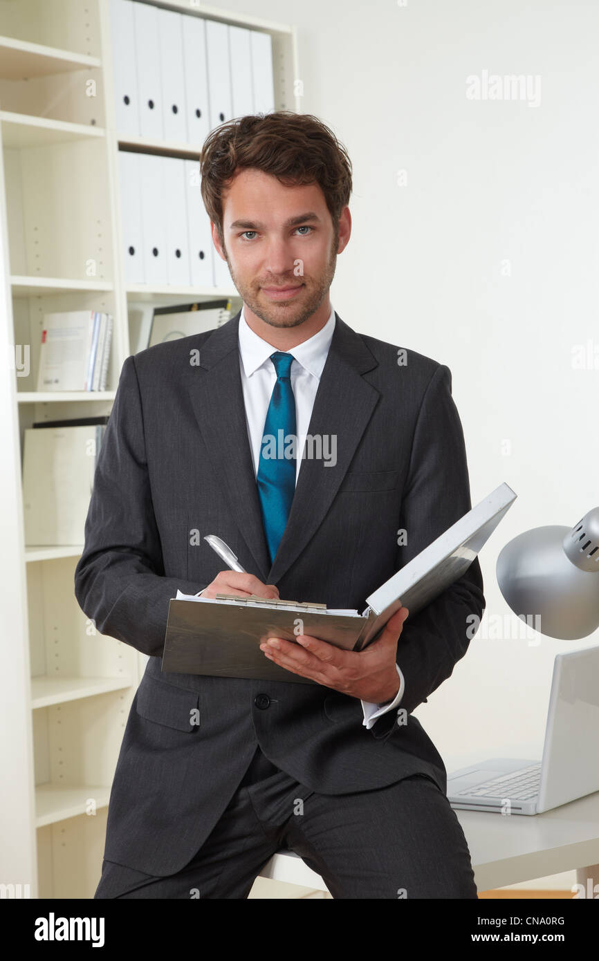 business man in office Stock Photo - Alamy