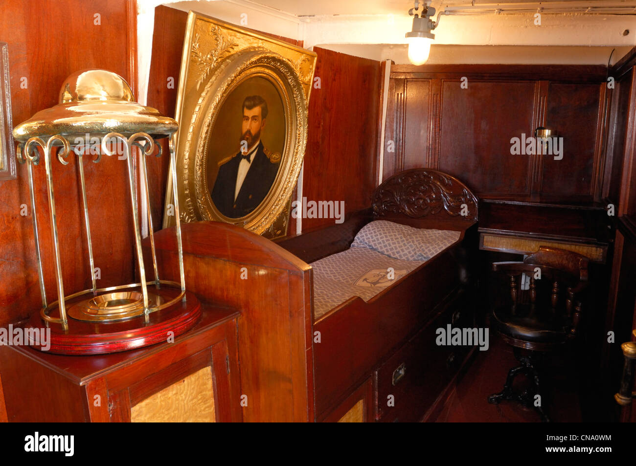 Chile, Biobio region, Concepcion, Huascar Battleship, famous Captain's ...