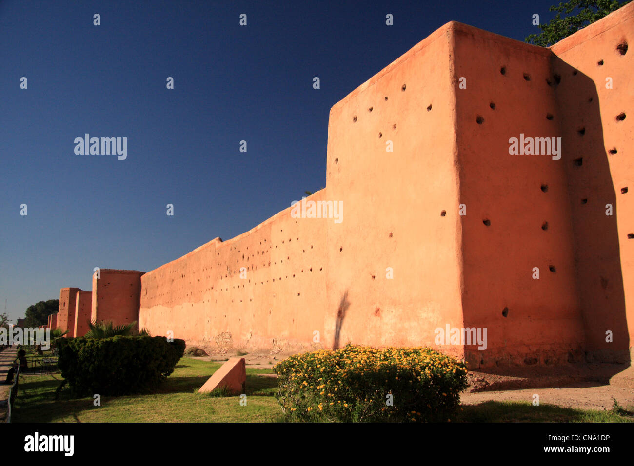 Medina/city walls, Boulevard El Yarmouk in Marrakech, Morocco, north ...