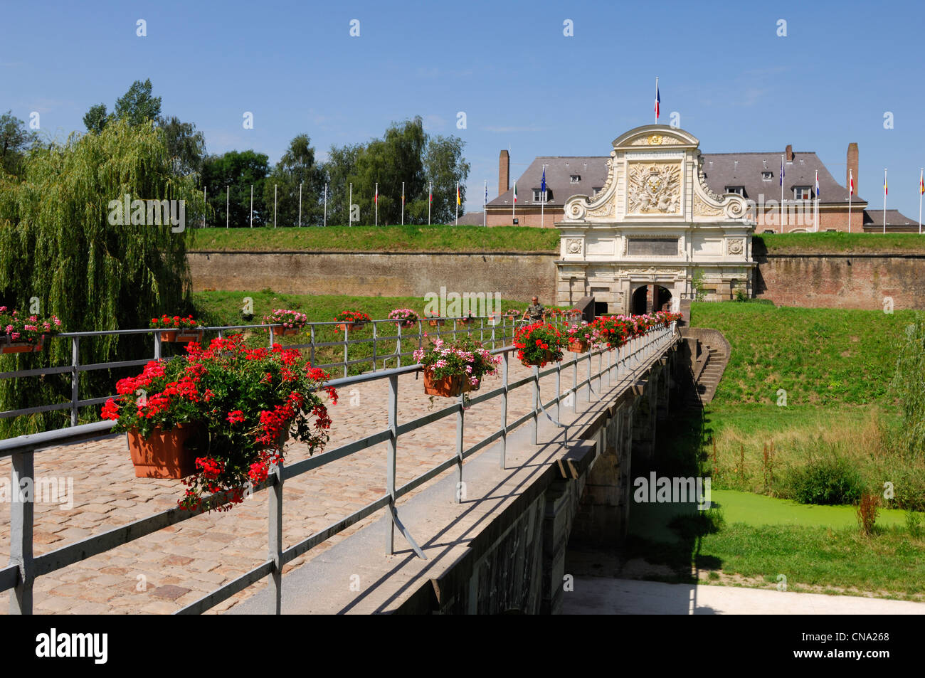 France, Nord, Lille, citadel, Royal Gate and Bridge of the citadel of ...
