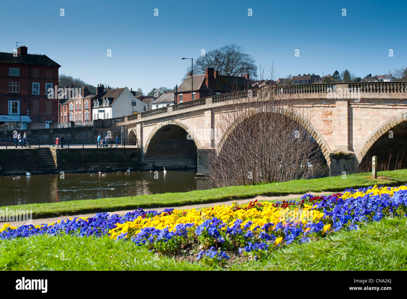 Bridge over River Severn Bewdley Worcestershire England Stock Photo - Alamy