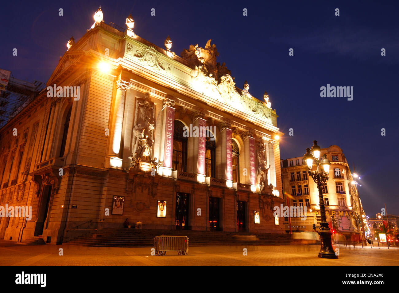 France, Nord, Lille, opera of Lille at night Stock Photo - Alamy
