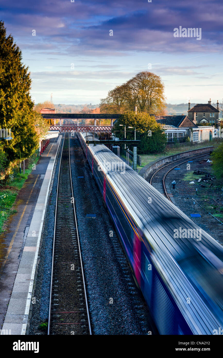 Early morning at a Commuter Station Stock Photo - Alamy