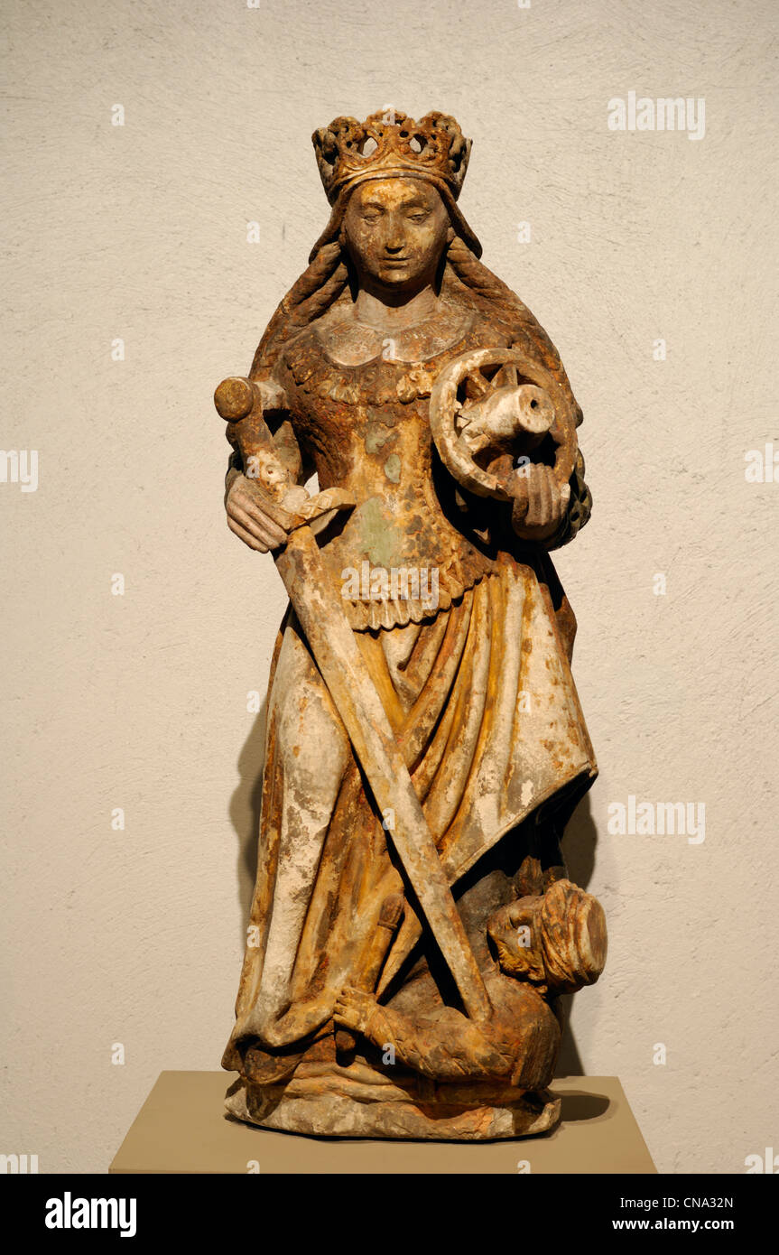 France, Nord, Lille, Fine Arts museum and palace, statue of St ...