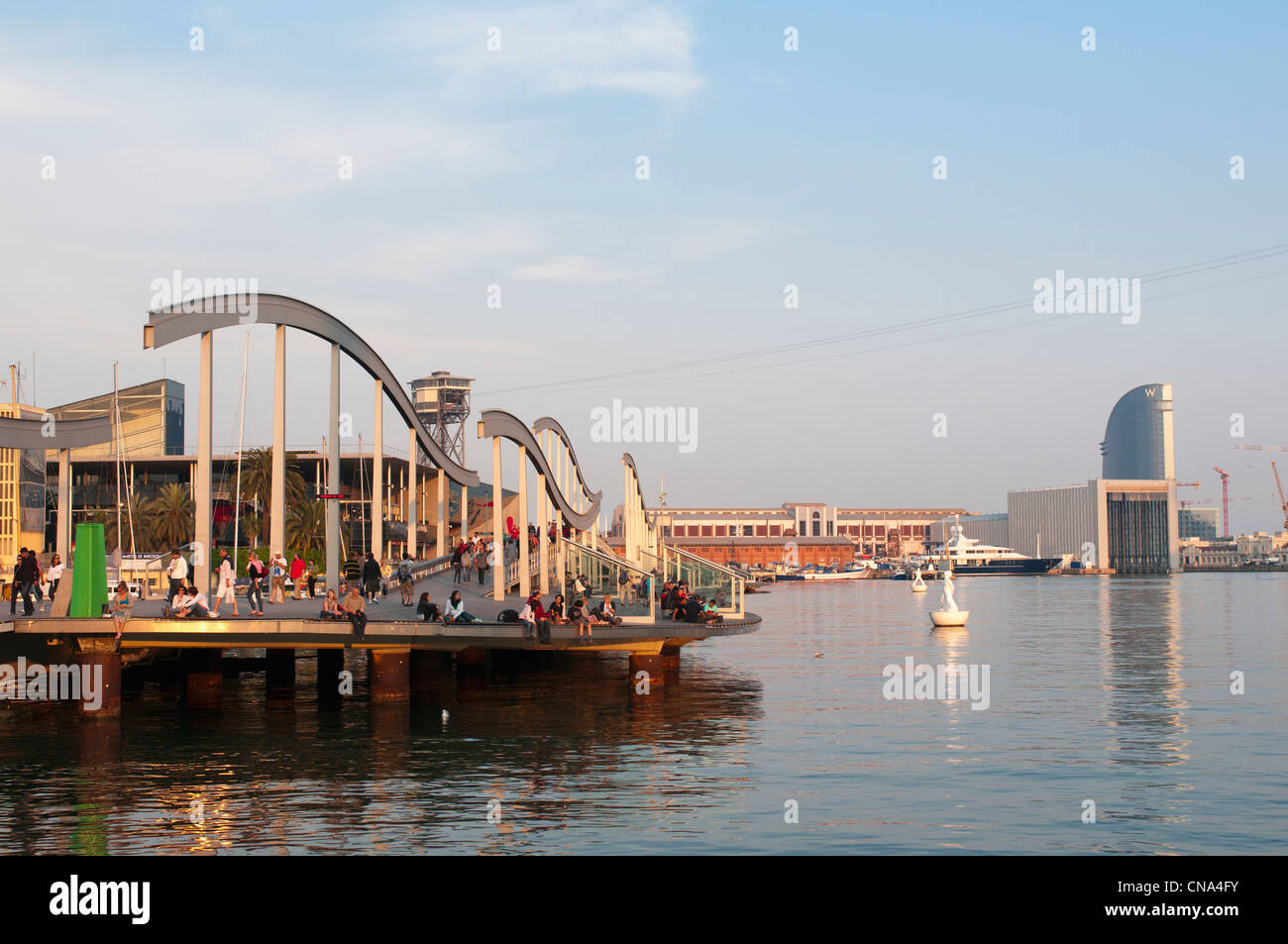Pedestrian bridge barcelona hi-res stock photography and images - Alamy