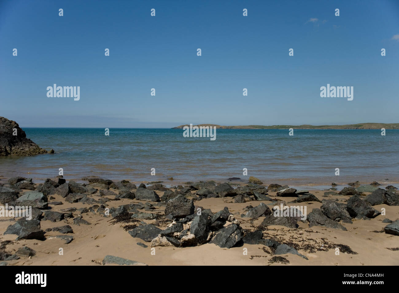 From The beach at Traeth Llanddwyn looking towards the Traeth Penrhos ...