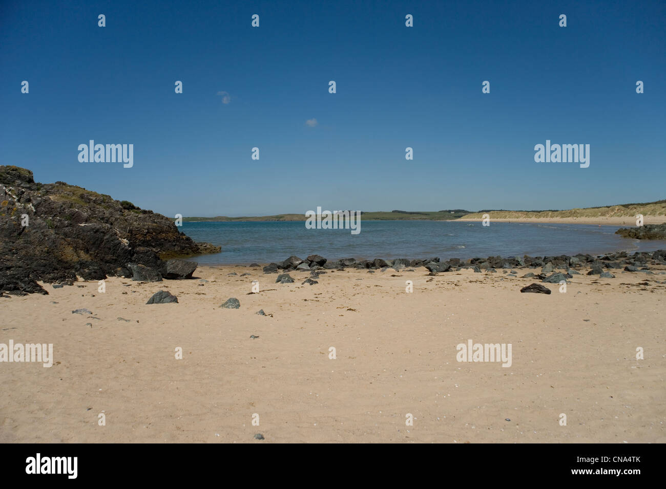 From The beach at Traeth Llanddwyn looking towards the Traeth Penrhos ...