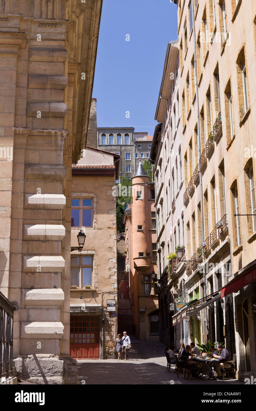 France, Rhone, Lyon, historical site listed as World Heritage by UNESCO ...