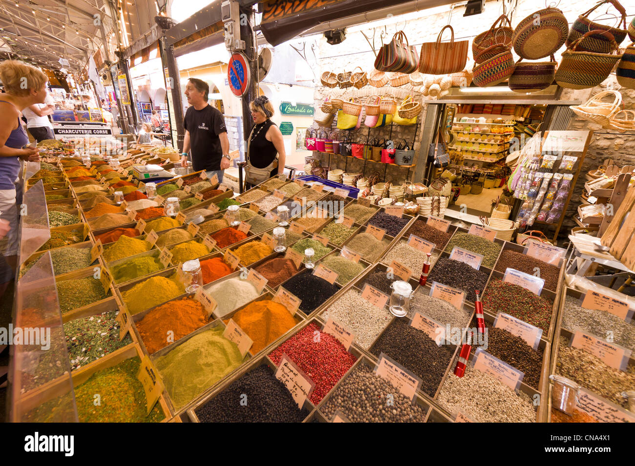 France, Alpes Maritimes, Antibes, the market hall Stock Photo - Alamy