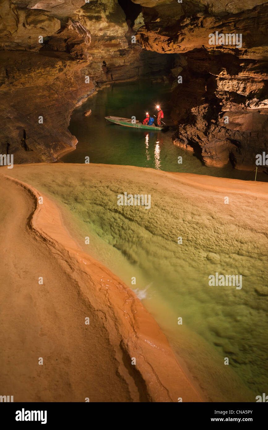 France, Lot, Padirac, Padirac chasm, the late ame nagemenst tourist ...