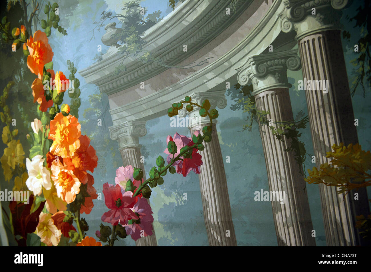 France, Haut Rhin, Mulhouse, Rixheim, Museum of the wallpaper Stock ...