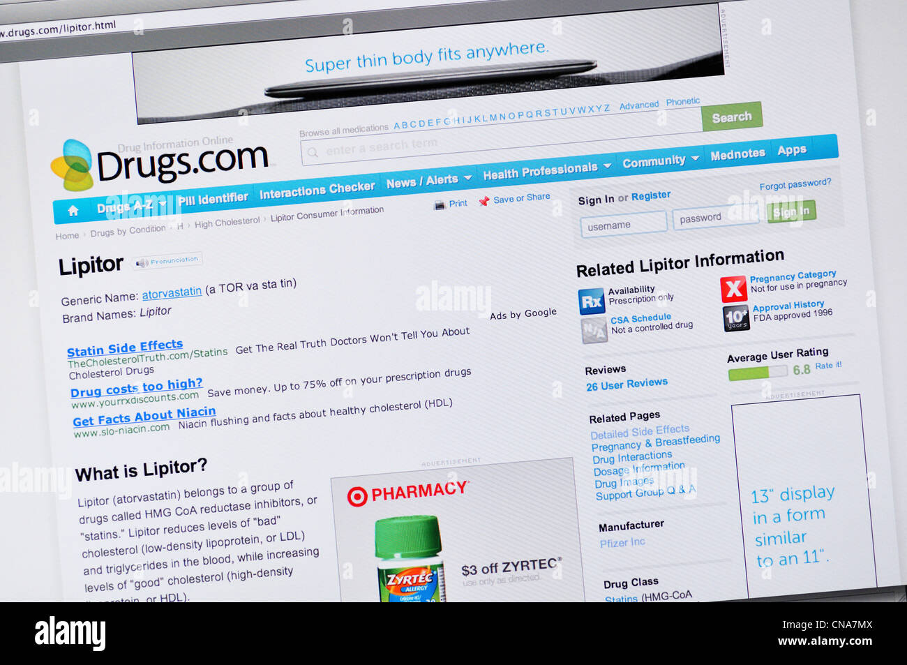 Lipitor hi-res stock photography and images - Alamy