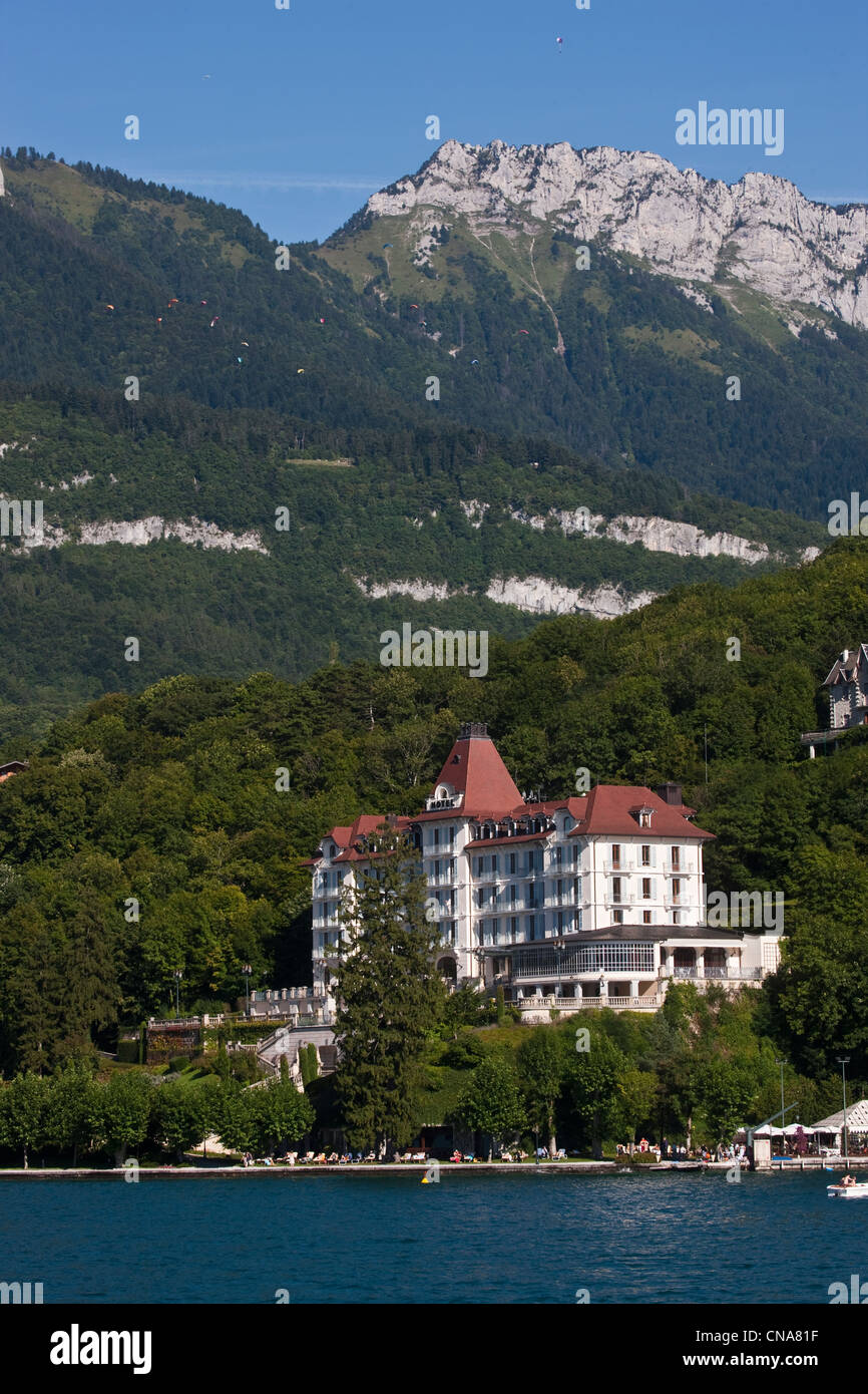 France, Haute Savoie, Lake Annecy, Menthon Saint Bernard, the Palace of ...