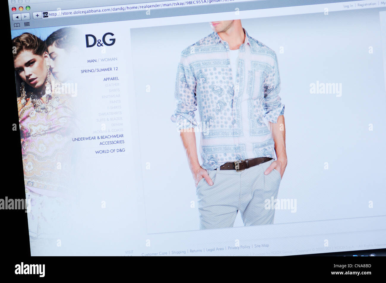 Dolce & Gabbana Apparel website Stock Photo - Alamy
