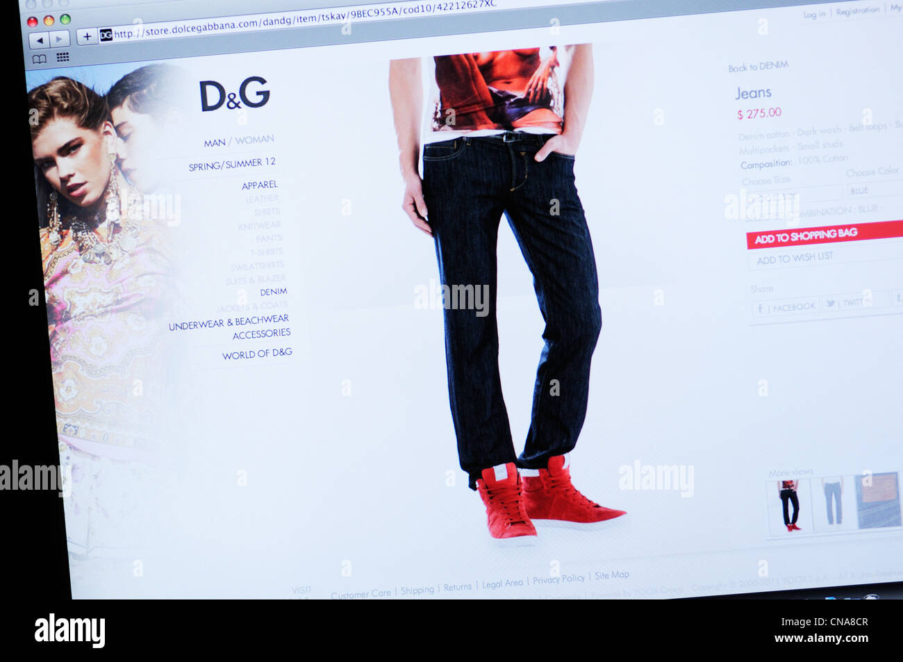 Dolce & Gabbana Apparel website Stock Photo - Alamy