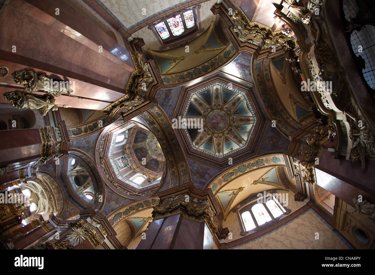 splendid baroque church interior Stock Photo - Alamy