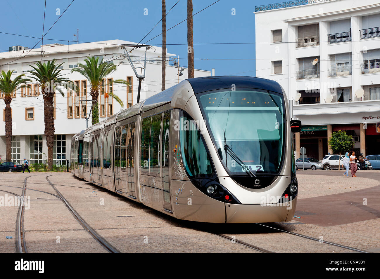 Morocco, Rabat, tramway Stock Photo - Alamy