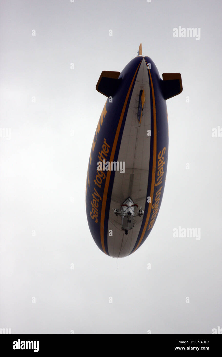 The Goodyear blimp in the sky over London Stock Photo - Alamy
