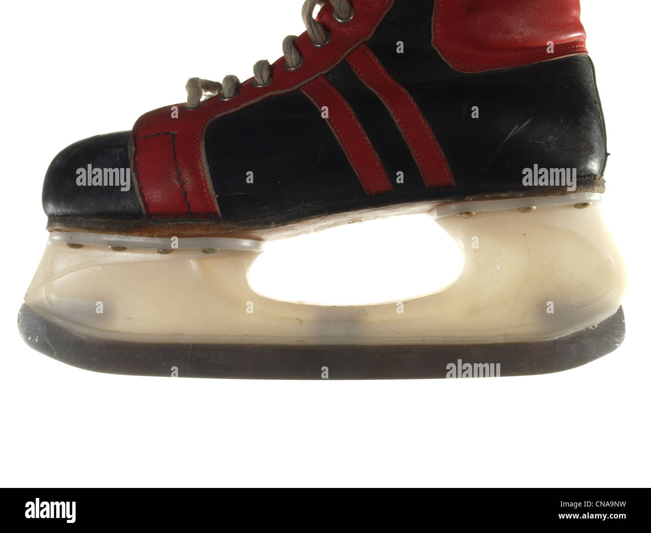 ice skate, view of the skate blade, isolated on white Stock Photo - Alamy