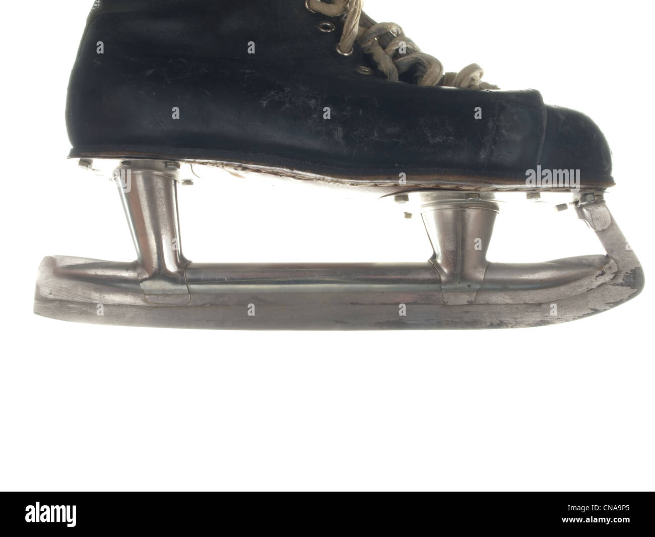 ice skate, view of the skate blade, isolated on white Stock Photo - Alamy
