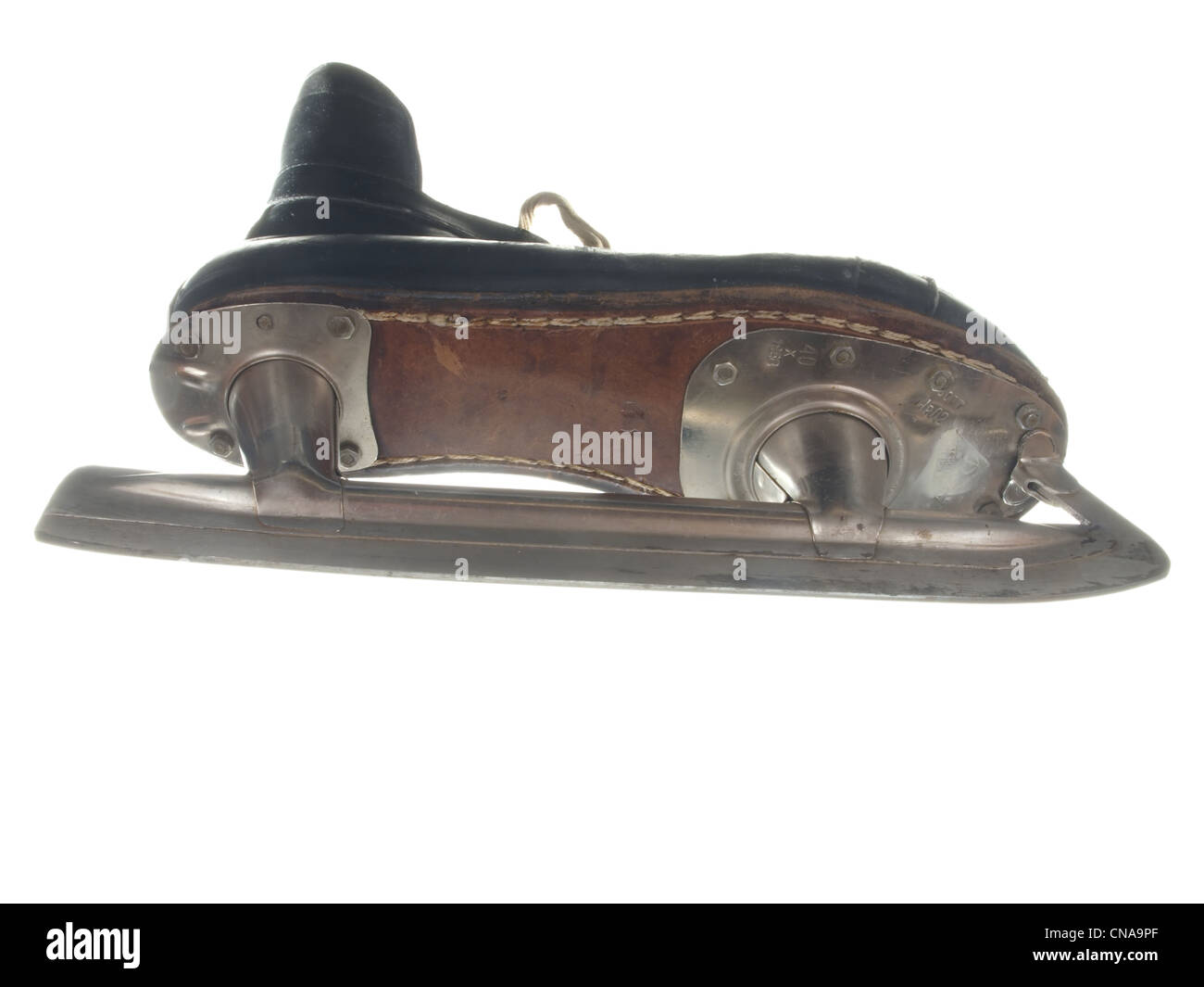 ice skate, view of the skate blade, isolated on white Stock Photo - Alamy