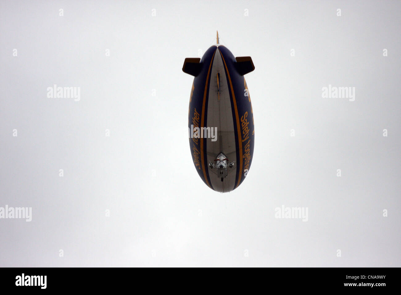 The Goodyear blimp in the sky over London Stock Photo - Alamy