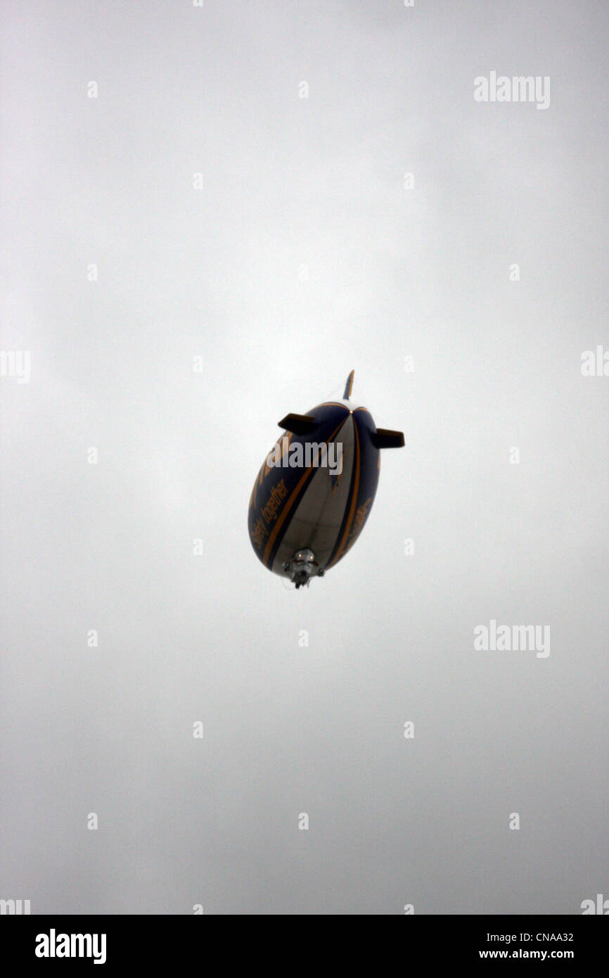 The Goodyear blimp in the sky over London Stock Photo - Alamy
