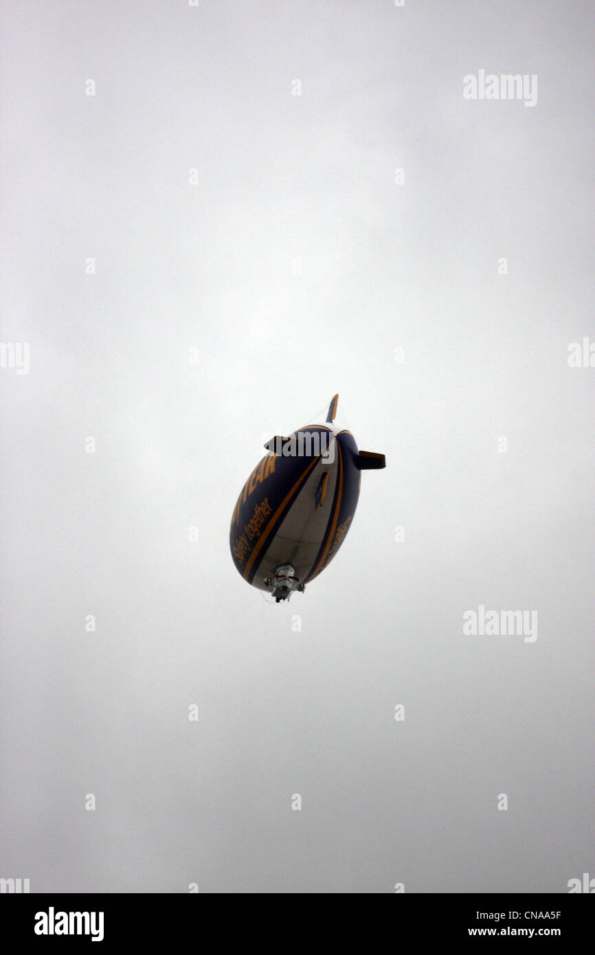 The Goodyear blimp in the sky over London Stock Photo - Alamy