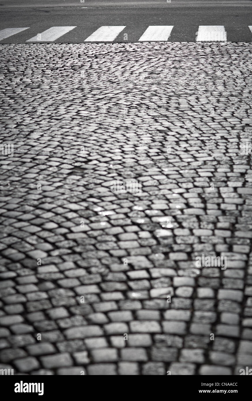 urban traffic concept - city road with crossing Stock Photo - Alamy