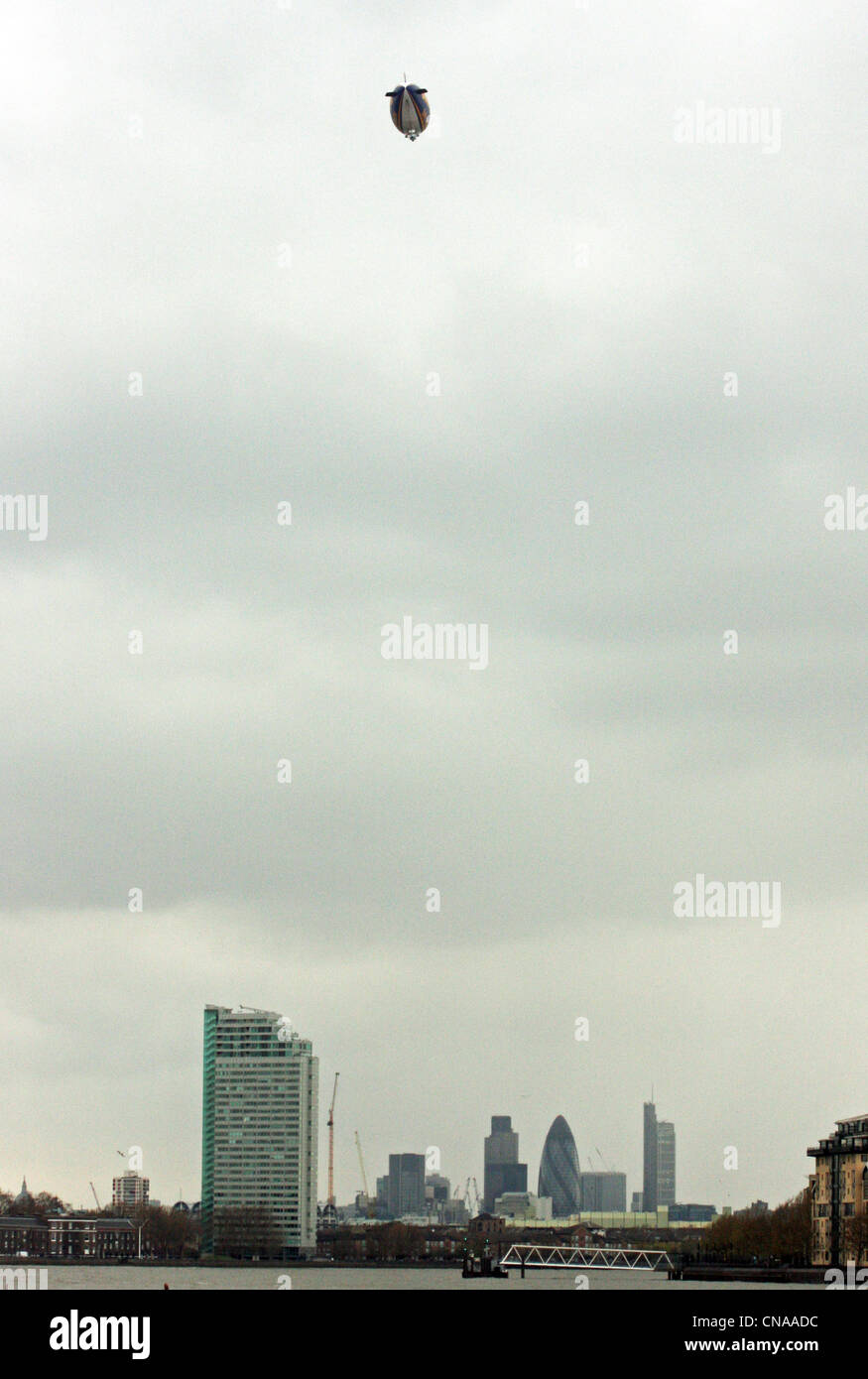 The Goodyear blimp in the sky over London Stock Photo - Alamy