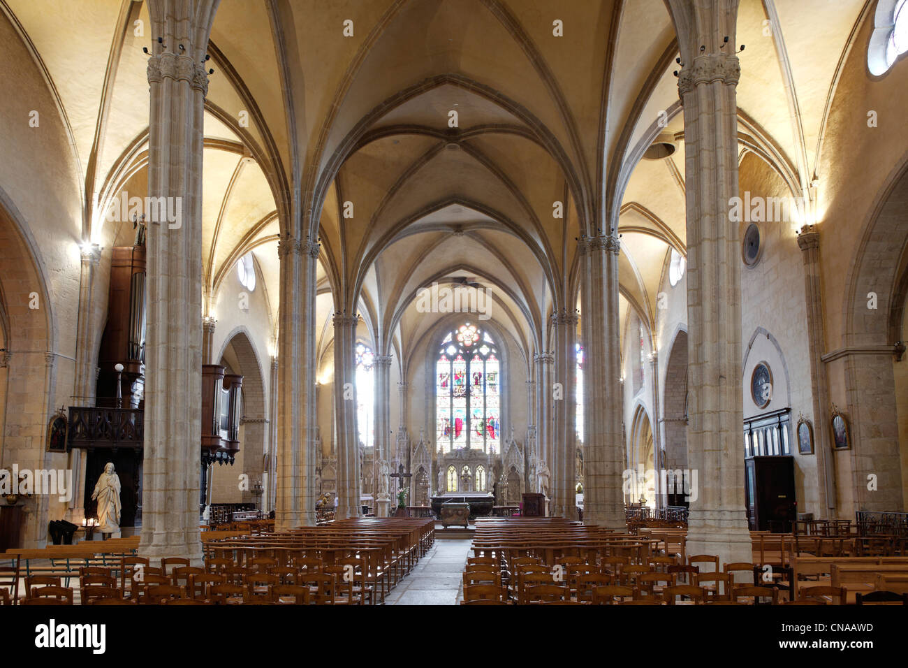 France, Haute Vienne, Limoges, Saint Michel des Lions church Stock ...